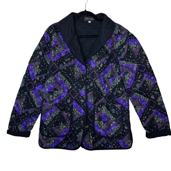 Donna Sharp | Jackets & Coats | Donna Sharp Quilted Wearable Art Purple ...